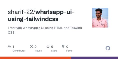 GitHub Sharif Whatsapp Ui Using Tailwindcss I Recreate WhatsApp S UI Using HTML And