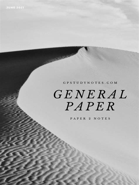 General Paper Paper 2 Notes First Edition 2021 Pdf Irony