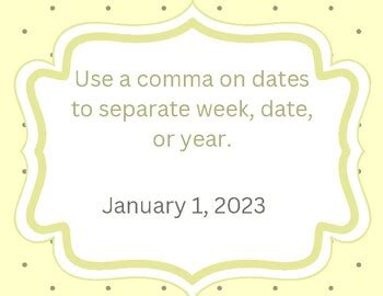 Comma Rules Posters By The Biblio Phile TPT