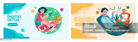 소녀는 책을 읽기 위해 공원에서 피크닉에 갔다 심리학 상담 및 의사 약속 심리적 도움말 개념 일러스트레이션 벡터 웹 디자인 템플릿입니다 방문 페이지 웹 사이트 일러스트레이션