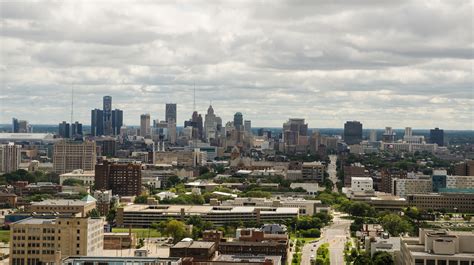 Detroit Skyline Urban Innovation Downtown Detroit Partnership