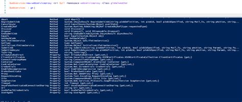 Net Calling The Method SubmitJob From New Webserviceproxy Cmdlet In Powershell Stack Overflow