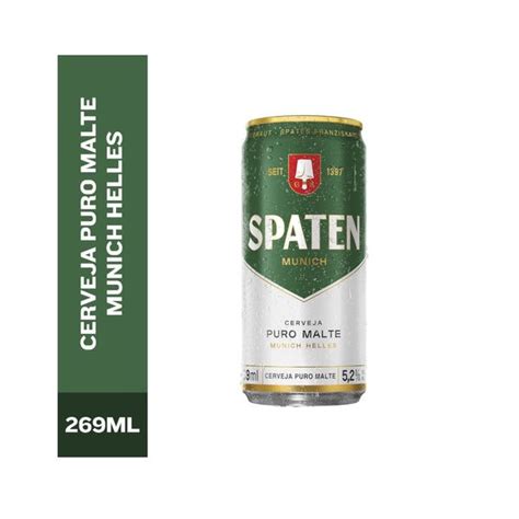 Cerveja Spaten Munich Puro Malte Lata 269ml Mercantilnovaera