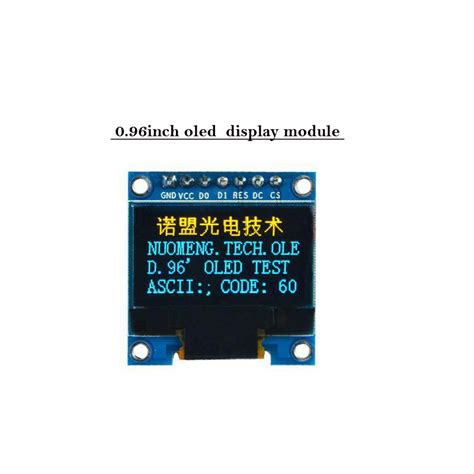 Oled 096 Inch Oled Display Module 128x64 Ssd1306 Iic Spi Yellowandblue
