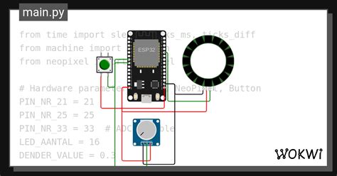 Les Looplicht Potentiometer Wokwi ESP STM Arduino Simulator