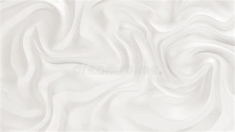 Elegant White Background With Flowing Fabric Waves 3d Illustration 3d Rendering Stock