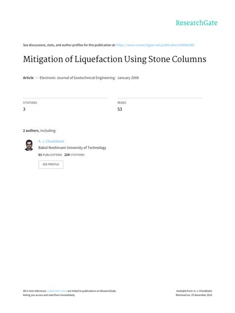 Mitigation Of Liquefaction Using Stone Columns Pdf Civil