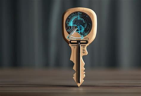 Wooden Keys With Biometric Sensors Enhance Cybersecurity Using AI For Data Analysis Premium AI