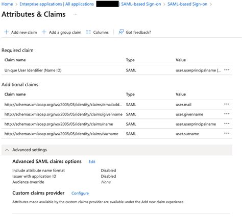 Set Up A Saml Based Sign On Using Both Default Erprincipalname Or Email Aliasesdomains