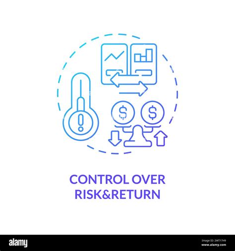 Control Over Risk And Return Blue Gradient Concept Icon Stock Vector Image And Art Alamy