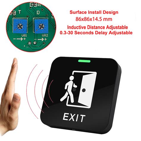 DC12V 24V Surface Install Infrared Sensor Door Lock Release Switch Access Control System