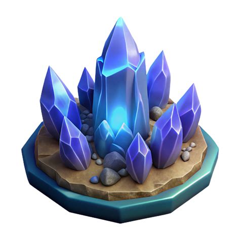 Extraordinary Rustic Glowing Crystal Cluster 3d Render Exclusive 56407333 Png