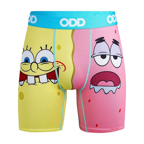 Spongebob And Patrick Split Mens Boxer Briefs