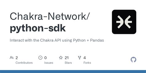 Github Chakra Networkpython Sdk Interact With The Chakra Api Using