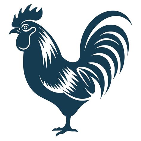Stunning Cockerel Pdf Rooster Illustration Printable Image Clip Art