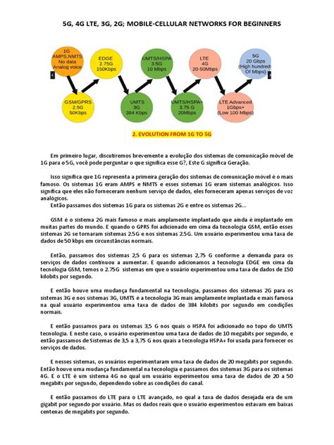 5g 4g Lte 3g 2g Mobile Cellular Networks For Beginners Pdf Duplex Telecomunicações