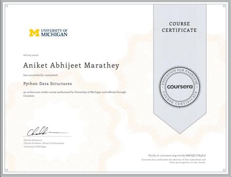 Coursera Python3 Programming Completed Aniket Marathey