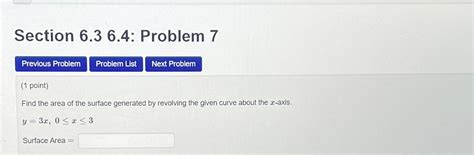 solved section 6 3 6 4 problem 7 1 ﻿point find the area of