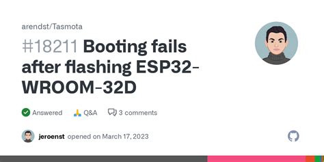 Booting Fails After Flashing Esp32 Wroom 32d · Arendst Tasmota
