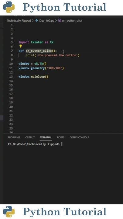 How To Create Buttons In Tkinter Python Tutorial Youtube