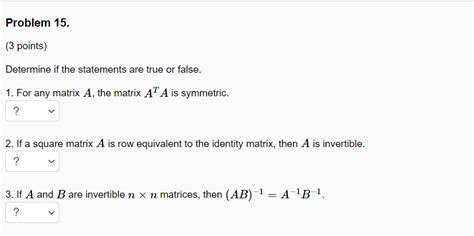 Solved Problem Points Determine If The Statements Chegg Com
