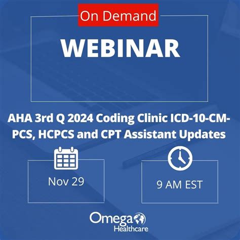 On Demand Aha 3rd Q 2024 Coding Clinic Icd 10 Cm Pcs Hcpcs And Cpt