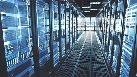 Servers Racks Walkthrough In Modern Data Center Cloud Computing Datacenter Room Motion Graphics