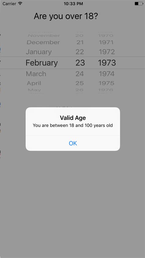 quick swift validate age using date picker john xiong