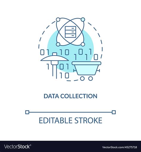 data collection turquoise concept icon royalty free vector