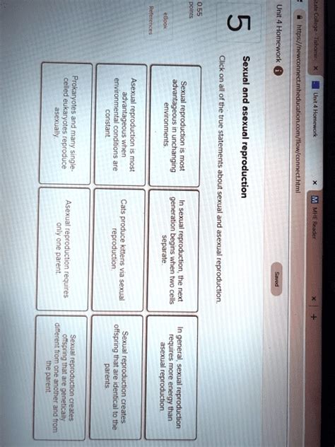 solved ml 5 sexual and asexual reproduction click on all of the true