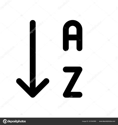 sort column alphabetic order spread sheet vector de stock 541640990 de ©get4net