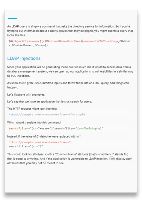 Introduction To Ldap Injections Ebook Cybr