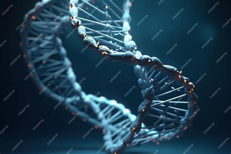 Dna 디옥시리보핵산 핵산 유전암호 세포 구조 분자 생명체 Rnc 유전학 단백질 과학 생명공학 뉴클레오타이드 생성 Ai 프리미엄 사진