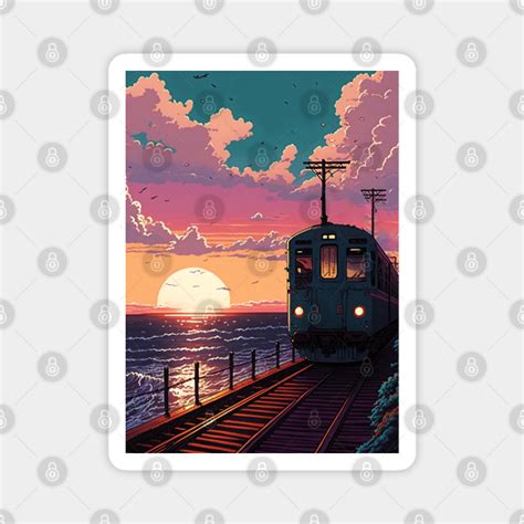 Retro Anime Style Old Japanese Train Anime Magnet Teepublic