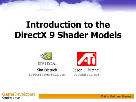 ppt introduction to the directx 9 shader models powerpoint