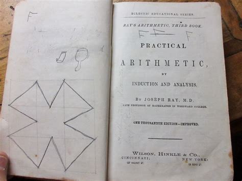 antique math book 1857 ray s arithmetic practical third book by joseph