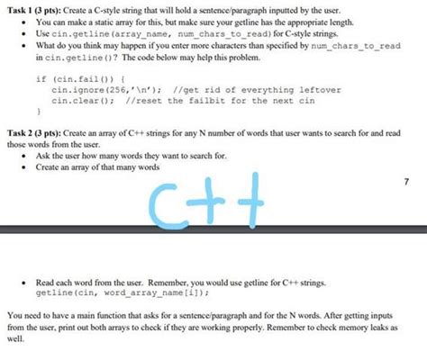 Solved Task 1 3 Pts Create A C Style String That Will Hold A