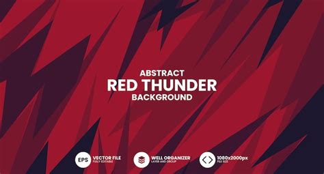 Premium Vector Abstract Red Thunder Background