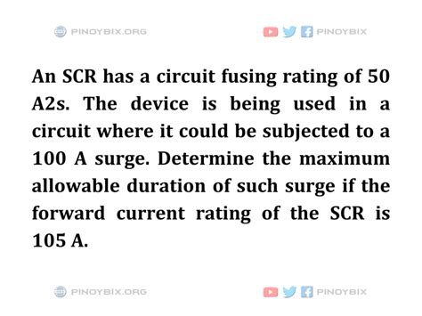 Solution Determine The Maximum Allowable Duration Of Such Surge