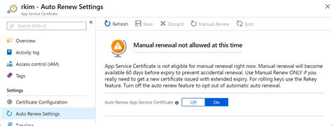 renewing the azure app service ssl certificate in an application