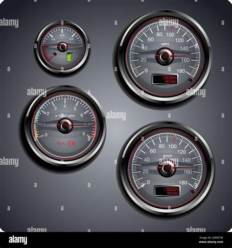 Fuel gauges Stock Vector Images - Alamy