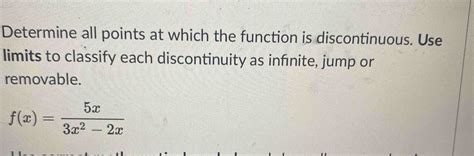 Solved Determine All Points At Which The Function Is Chegg