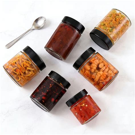 Frascos Redondos De Vidrio Para Salsa De 100 Ml A 500 Ml Con Tapa Yanjia