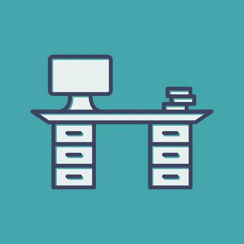 Working Desk Vector Icon 23603998 Vector Art At Vecteezy