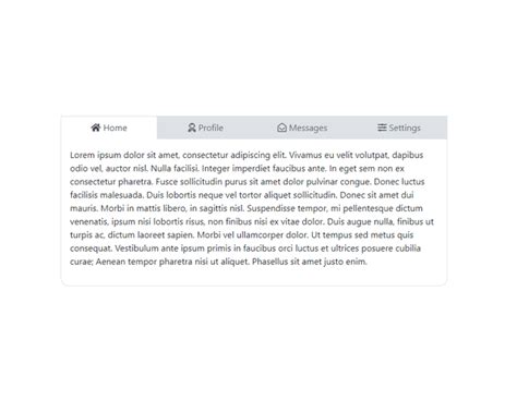 Bootstrap 5 Navigation Tab Example