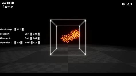3d Boids Algorithm With Unreal Engine 4 Youtube