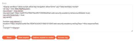 Portswiggers Cors Vulnerability With Trusted Null Origin Walkthrough