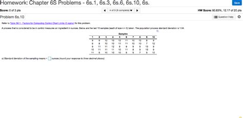 Solved Save Homework Chapter 6s Problems 6s 1 6s 3