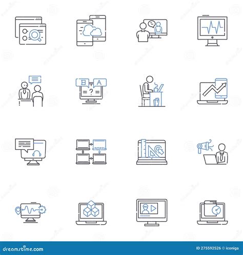 Merger And Integration Line Icons Collection Consolidation