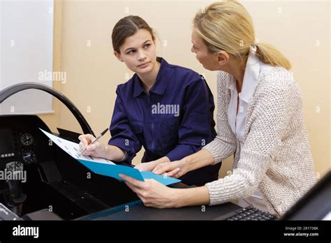 Pilot And Co Pilot Before Take Off Stock Photo Alamy